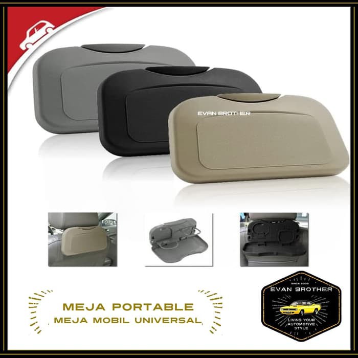 Jual Travel Dining Tray Meja portable mobil botol Car Rak Lipat Minum ...