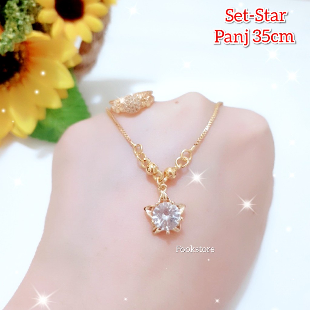 Jual SET KALUNG ANAK GRATIS CINCIN CANTIK BUAT ANAK 3 - 6 THN XUPING ...