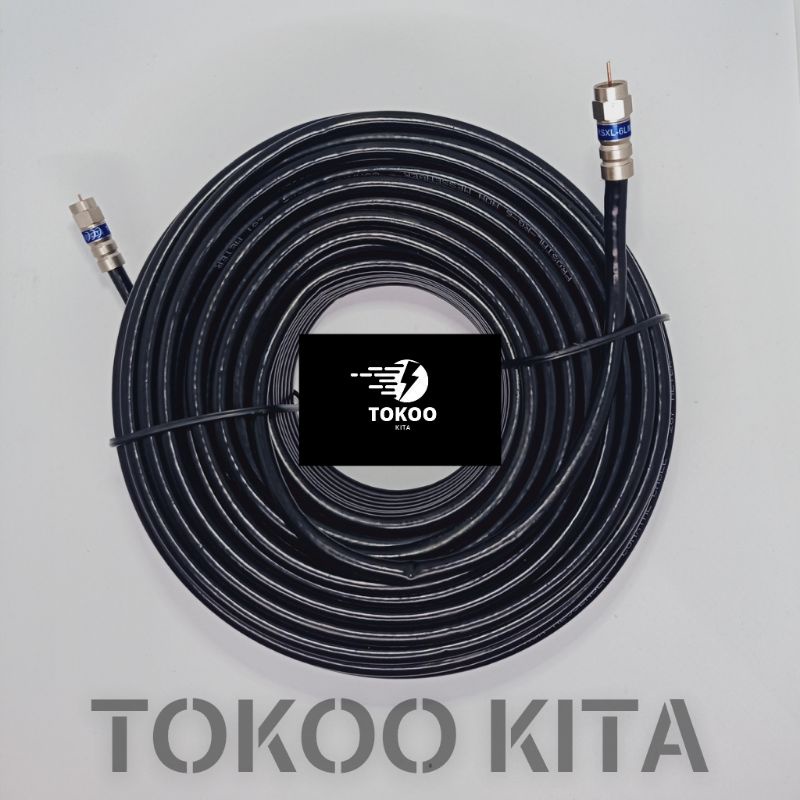 Jual KABEL ANTENA COAXIAL RG6 DENGAN KONEKTOR BELDEN BIRU | Shopee Indonesia