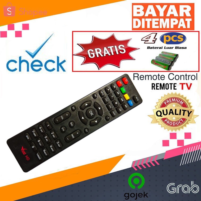Jual Remot Remote STB DVB Receiver Parabola Visat HD Q1 Ultra,Q1 ...