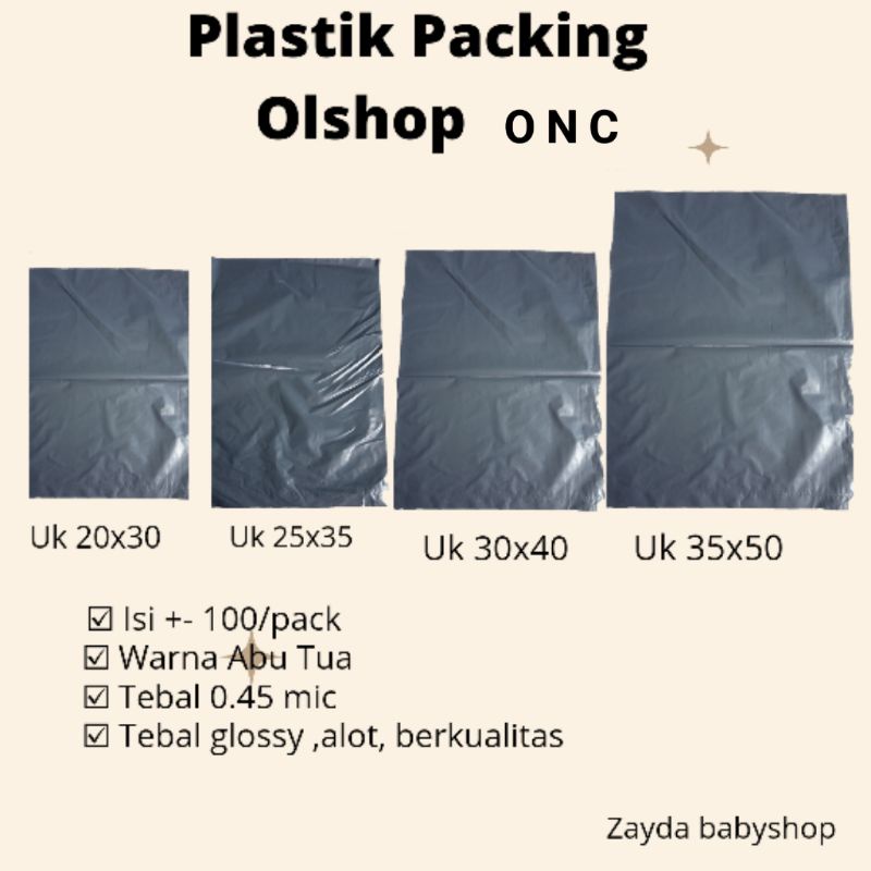 Jual Plastik Packing Olshop 35x50cm Isi 100 Plastik Tanpa Plong ONC ...