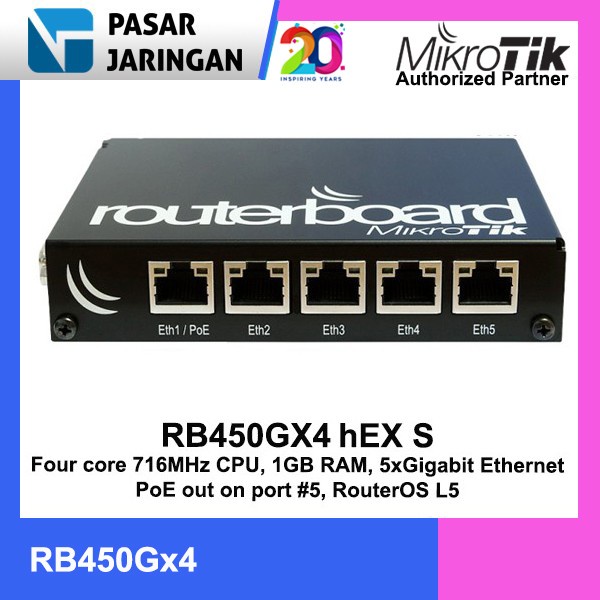 Jual Mikrotik RB450Gx4 Router Indoor RouterOS | Shopee Indonesia