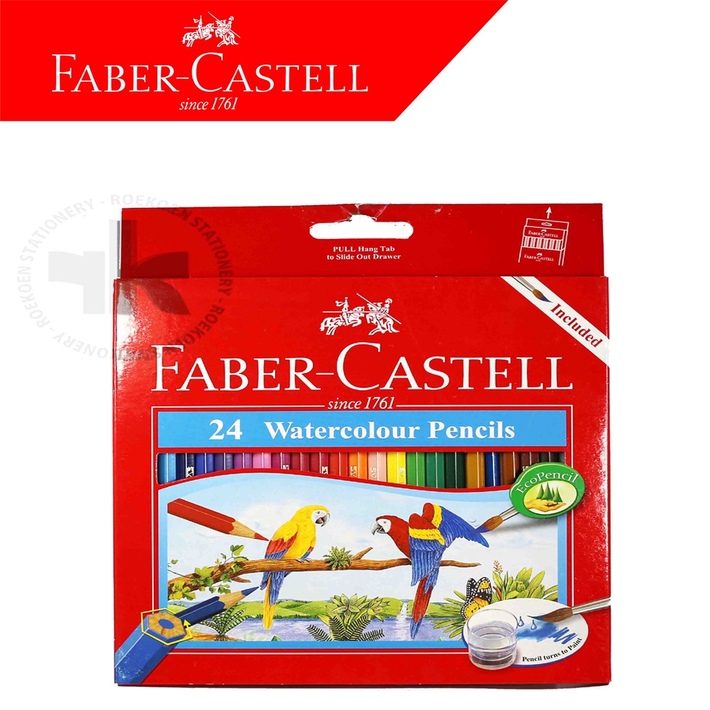Jual Faber Castell Parrot Pensil Warna 24 Panjang Watercolour 114464 ...