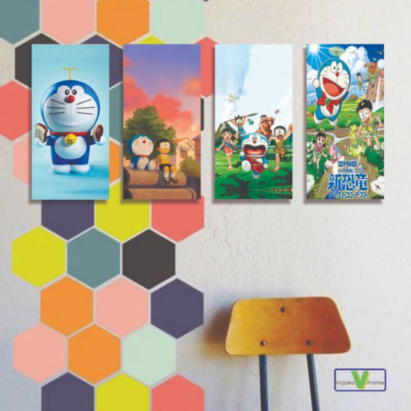 Jual Wall Decor Gambar Doraemon II /Hiasan dinding kayu poster animasi ...