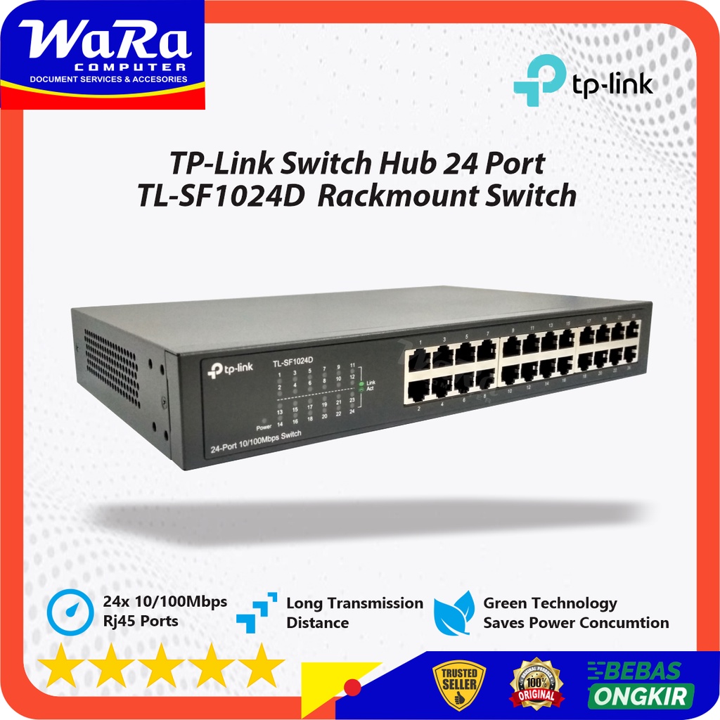 Jual TP-LINK TL-SF1024D , 24 Port 10/100 Desktop / Rackmount Switch ...