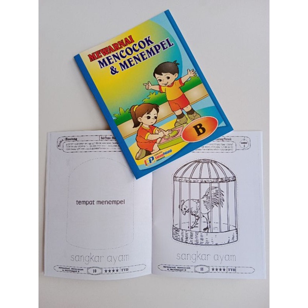 Jual Buku Mewarnai Anak, Mencocok dan Menempel/ HVS Super Tebal 100gr ...
