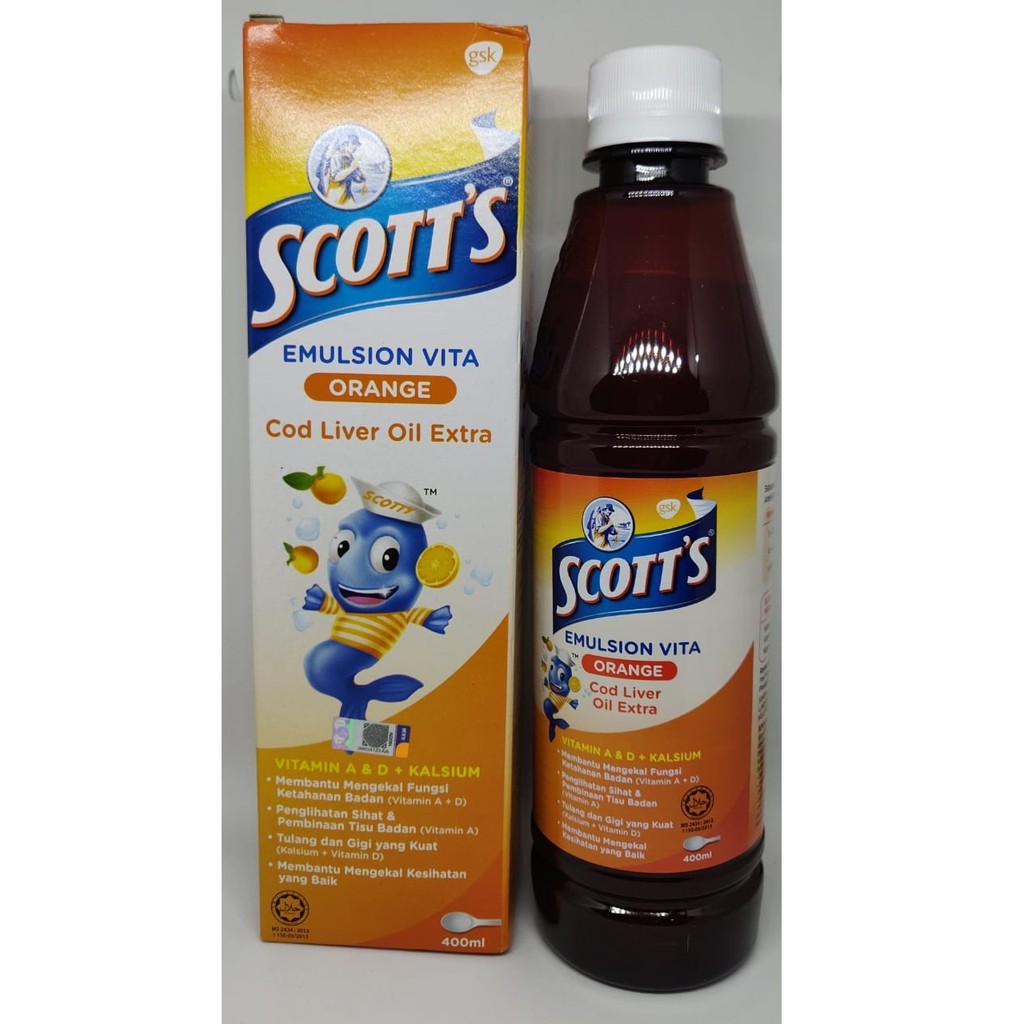 Jual SCOTT'S EMULSION ORIGINAL 400 ML - VITAMIN ANAK / MEREK MALAYSIA ...