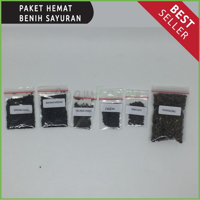 Jual Benih bibit biji sayur hidroponik paket isi 6 jenis sayur | Shopee ...