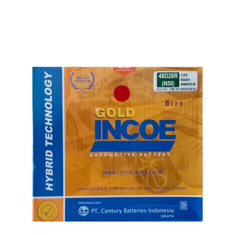 Jual Aki Incoe Gol N50 / 48d26R 12v 60ah | Shopee Indonesia