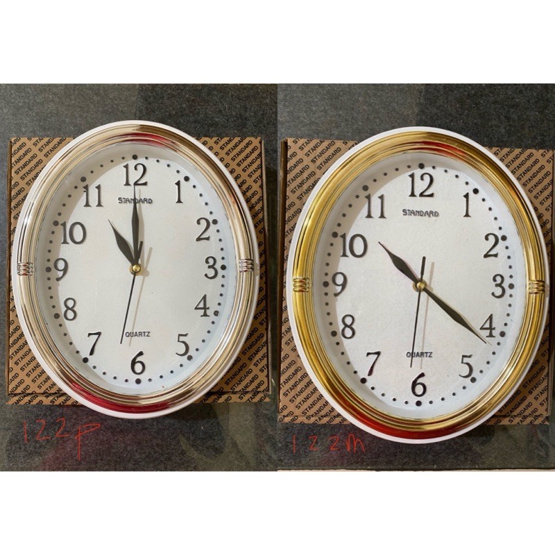 Jual Jam Dinding merk STANDARD model lonjong kode 122M, 122P | Shopee ...