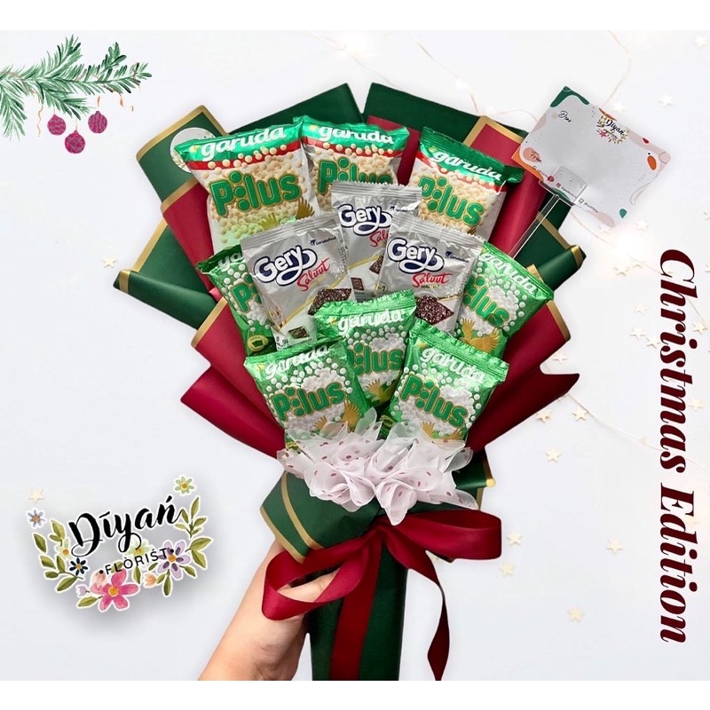 Jual BUCKET SNACK / SNACK BUCKET / SNACK BOUQUET Christmas Edition ...