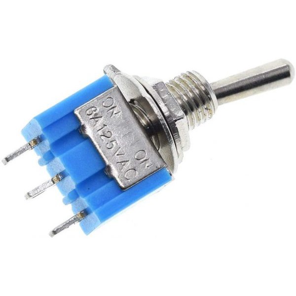 Jual Saklar Blue Mini MTS-102 Handle 3 Pin SPDT 3A 250VAC 6A 125V 2 ...