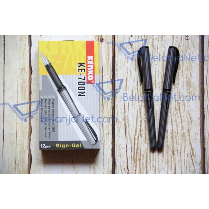 Jual Pen Gel Kenko KE-700N 0.7mm (untuk Sign / Tanda Tangan) [1 LUSIN ...