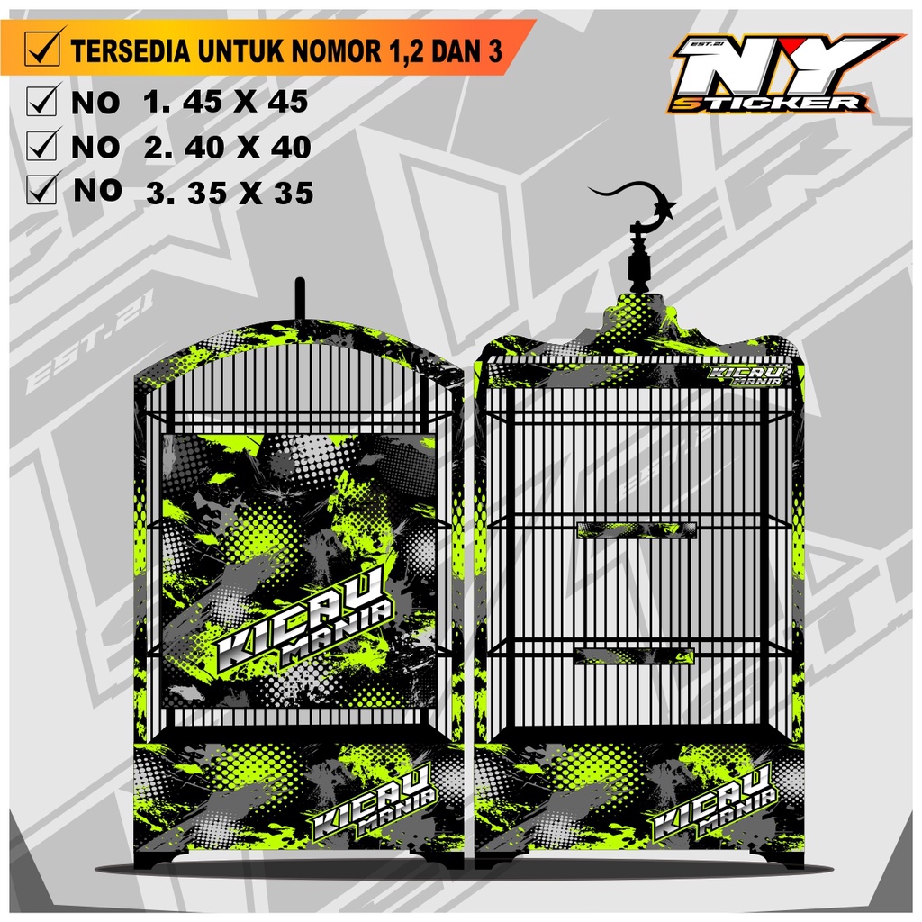 Jual Stiker Decal SANGKAR KOTAK - Dekal Sangkar Burung Kotak Ebod Kosan ...