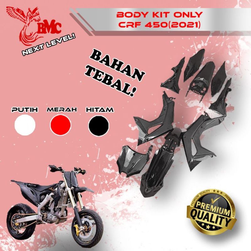 Jual BODY SET CRF 450 (only) 2021 BODYKIT CRF 150 / BODI KIT CRF 450 7 ...