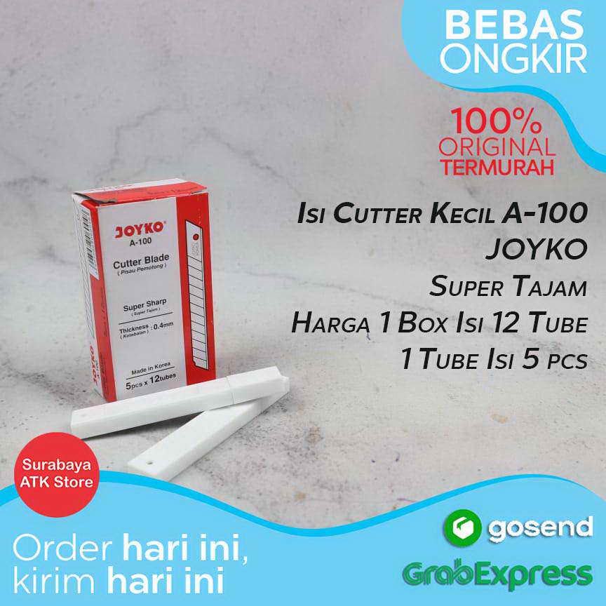 Jual Isi Cutter Kecil Joyko A-100 60 Pcs Cutter Blade Refill Isi Silet ...