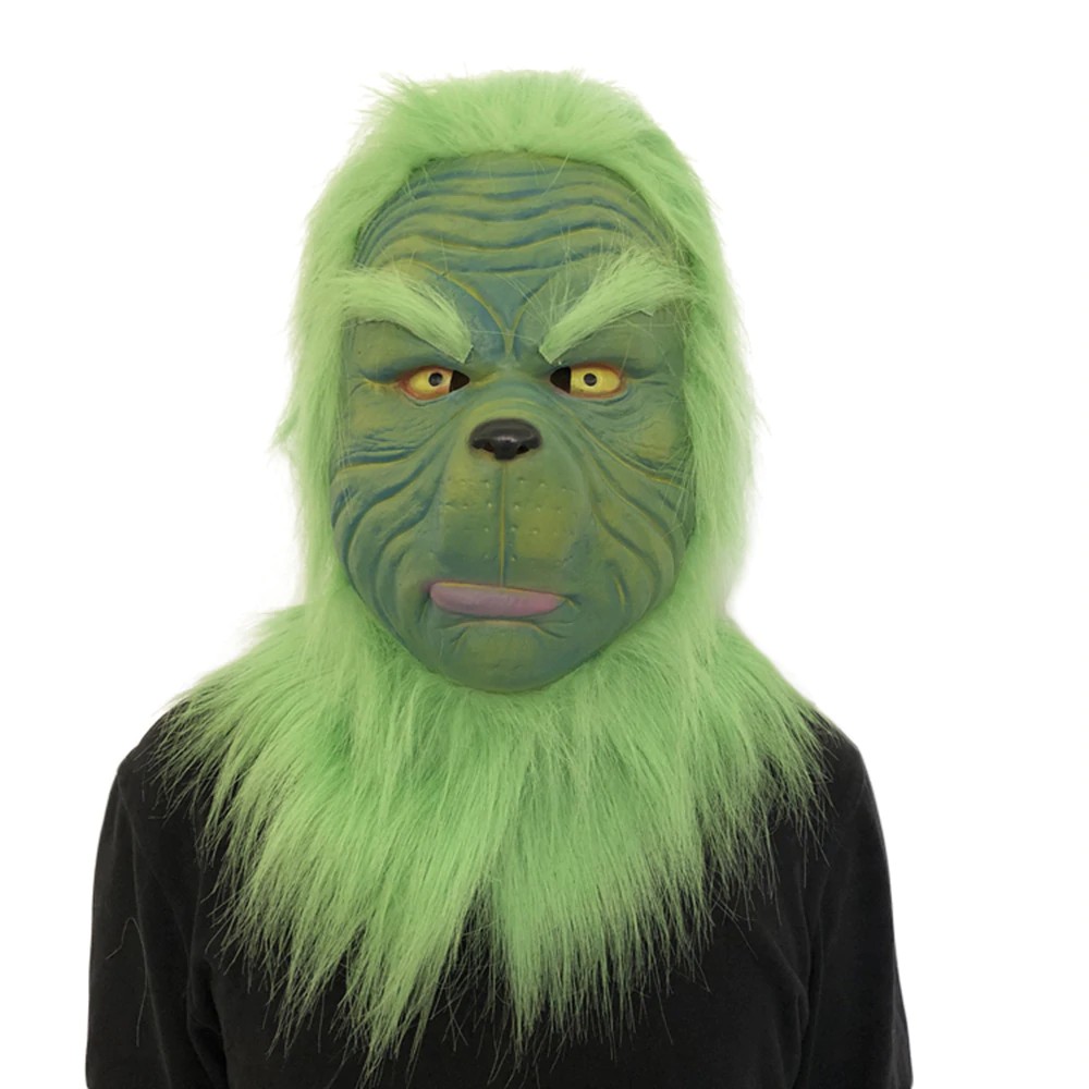 Jual PREORDER The Grinch Latex Mask Cosplay Costumes How The Grinch ...