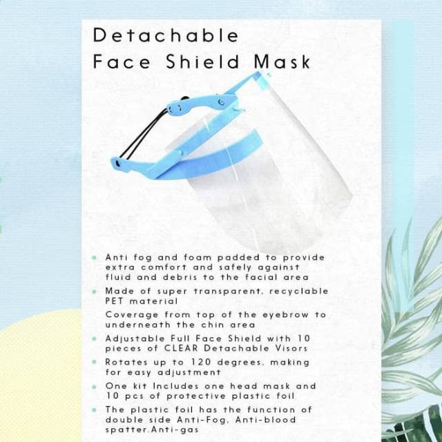 Jual KLIK DENTAL Face Shield Mask klik dental ( 1 frame + 10 shield ...