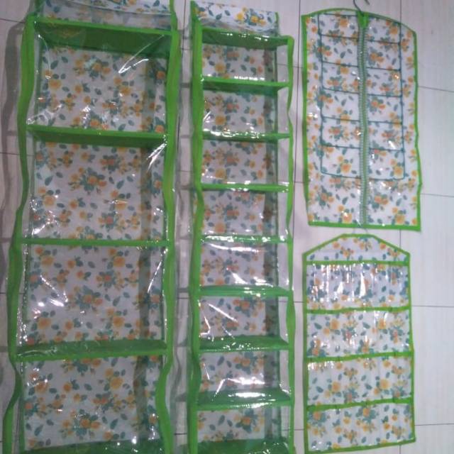 Jual Rak organizer resleting || 4 in 1 motif releting | Shopee Indonesia