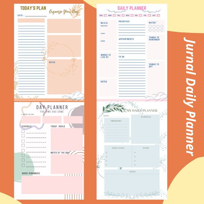 Jual Daily Planner / Jurnal Daily / To Do List / Binder A4 A5 | Shopee ...