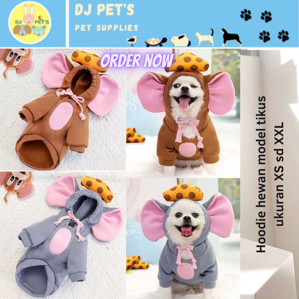 Jual Baju anjing dan baju kucing model hoodie hewan PET2002 | Shopee ...