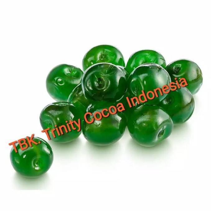 Jual cherry bulat hijau/repacking 100gram/cerry tanpa tangkai/manisan ...