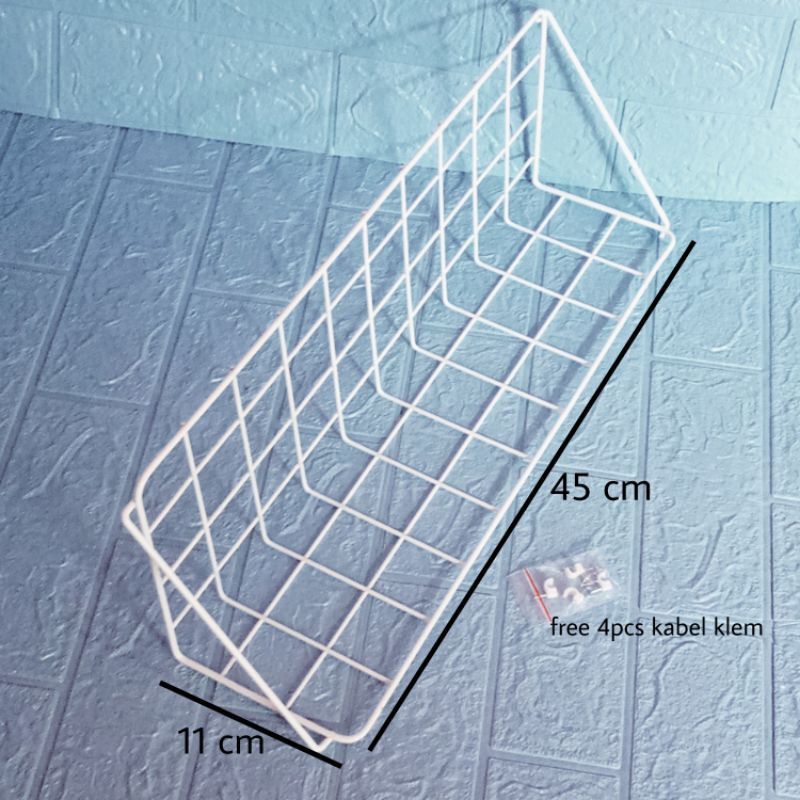 Jual RADIT HITAM 45 GRID WIRE MESH ( hiasan rak dinding tempel besi ...