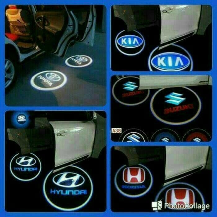 Jual LAMPU LOGO LED PINTU MOBIL WIRELESS TANPA KABEL | Shopee Indonesia