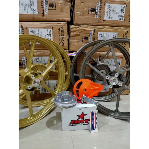 Jual velg brt gold velg BRT Jupiter gold dan titanium silver set ...