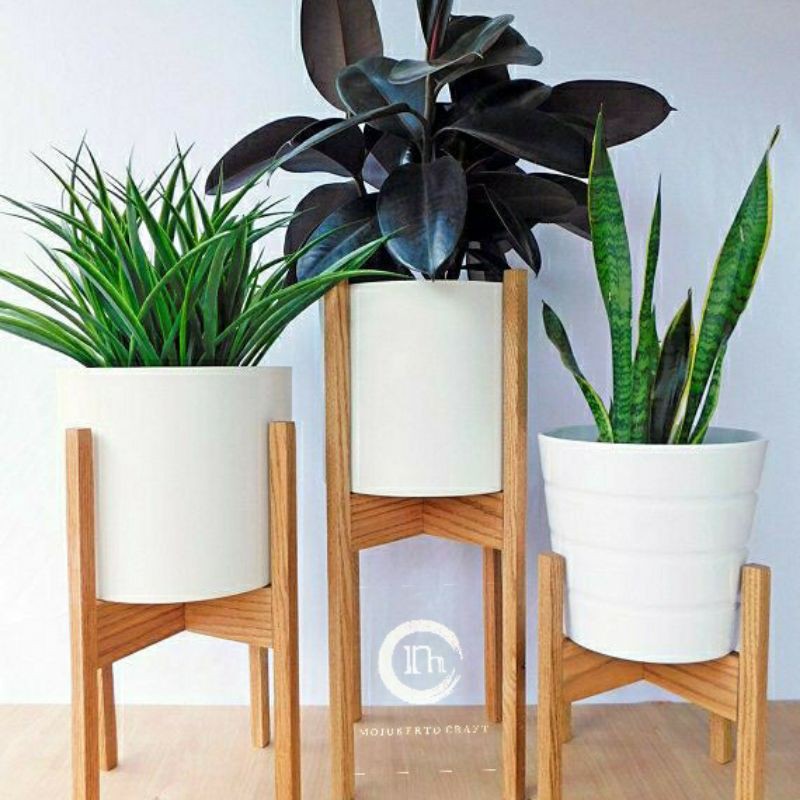 Jual standing pot ukuran medium tinggi 30 cm tanaman bunga gardening ...