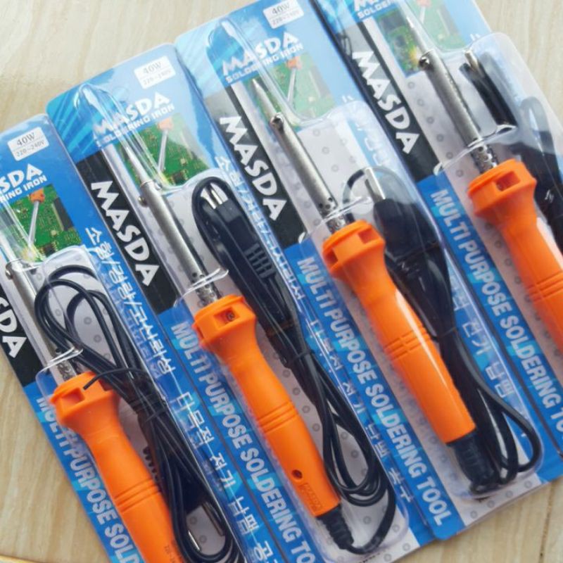 Jual SOLDER SOLDERING IRON MASDA 40W ORANGE | Shopee Indonesia