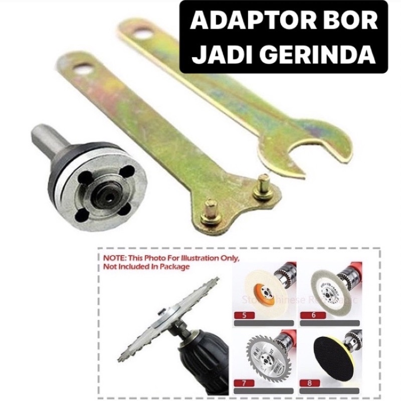 Jual ADAPTER BOR GERINDA CUSTOM JADI GERINDA POTONG MESIN AMPLAS POLES ...