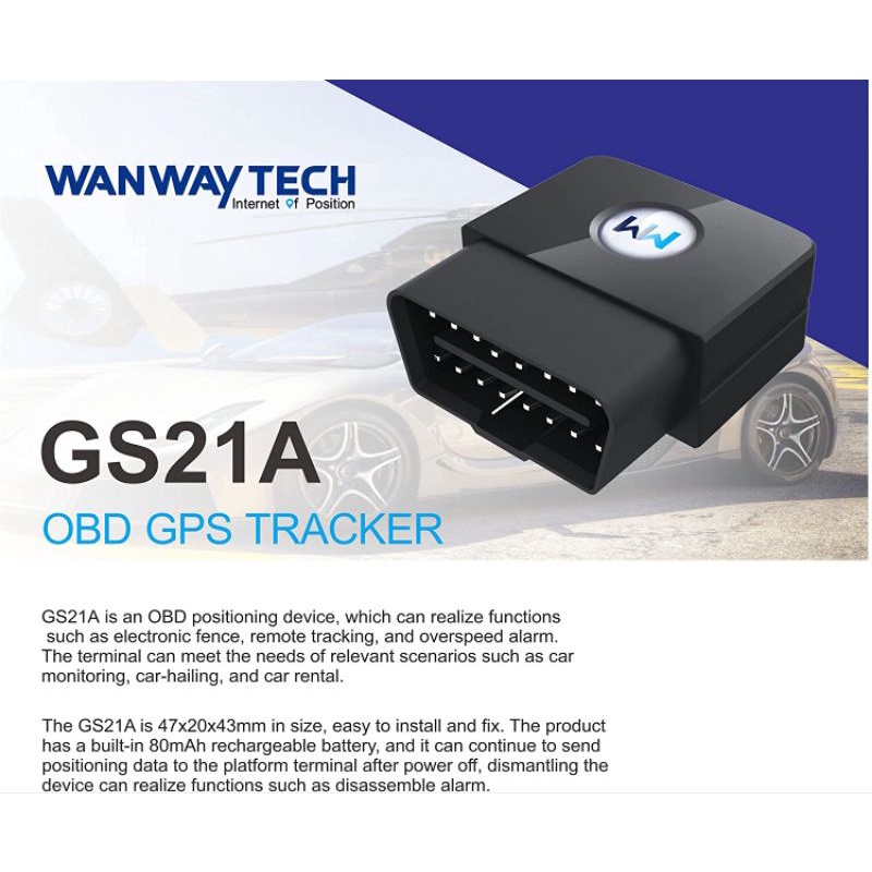 Jual gps tracker OBD GS21A wanwaytech original free server | Shopee ...