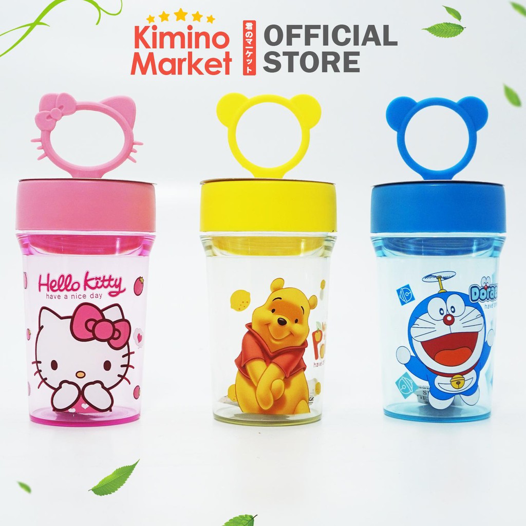 Jual Botol Minum Plastik Doraemon Pooh Hello Kitty Water Bottle Botol ...