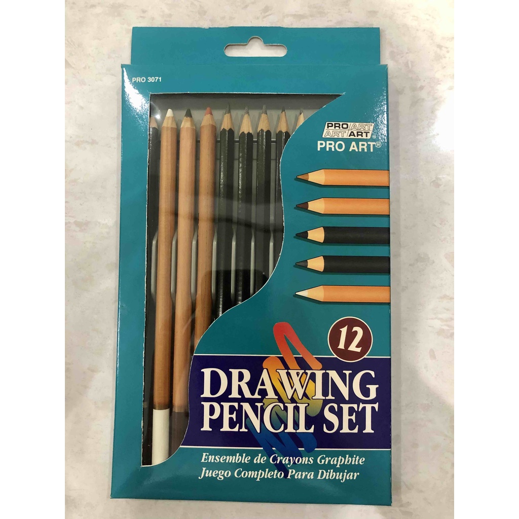 Jual PRO Art drawing pencil set. Pensil menggambar 12 batang per box ...
