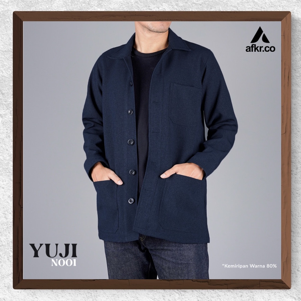 Jual jaket pria wool semi jas mantel outer dewasa | Shopee Indonesia