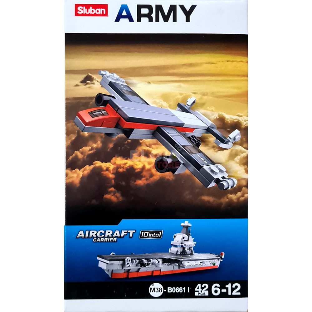 Jual Sluban Bricks Kapal Perang 10 in 1 Perahu Pesawat Terbang Aircraft ...
