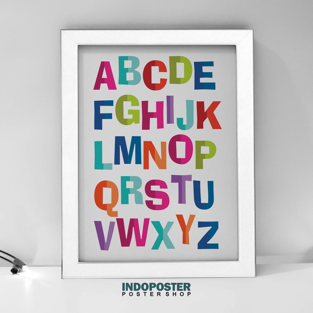 Jual Poster Pendidikan Huruf Alfabet Warna A3 40x30cm | Shopee Indonesia