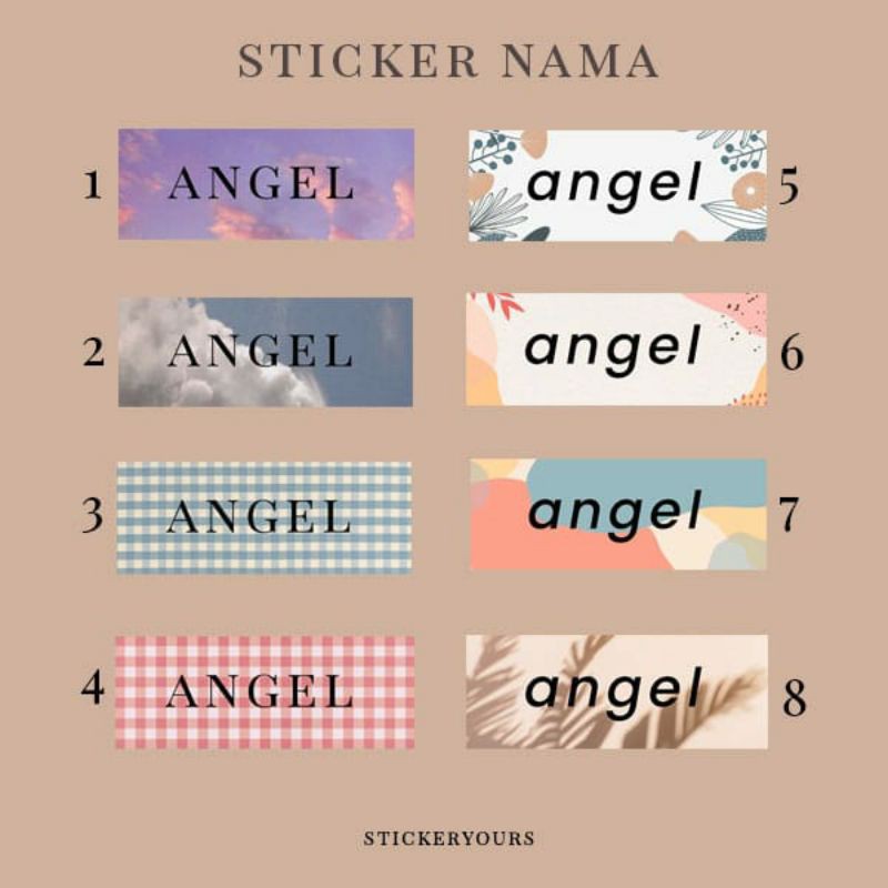 Jual Sticker nama custom (50pcs) | Shopee Indonesia