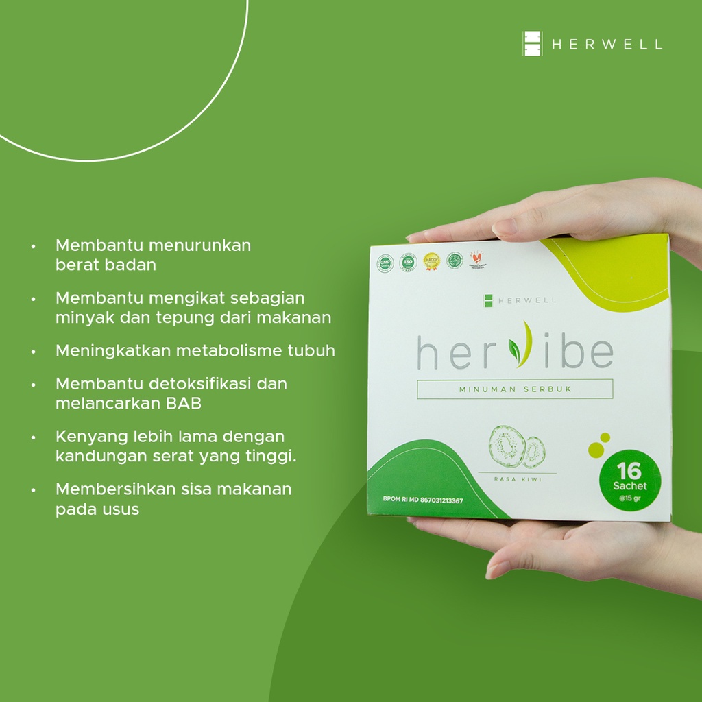 Jual Herwell Hervibe - Paket 2 Box (Pelancar Pencernaan Tinggi Serat ...