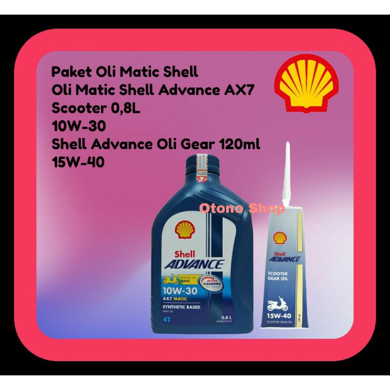 Jual Oli Shell Advance Ax7 Matic dan Oli Gardan shell Advance - Paket ...