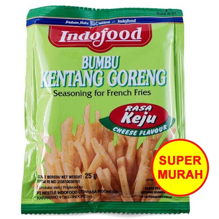 Jual Indofood Bumbu Kentang Goreng Rasa Keju Sachet 25 Gram | gr ...