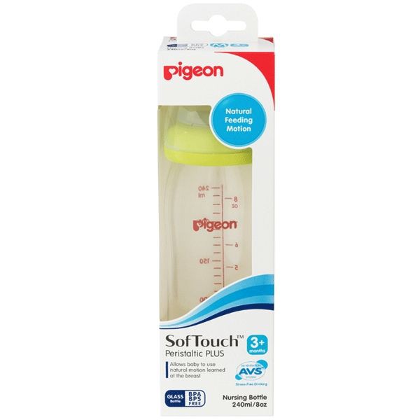 Jual Botol Susu Pigeon 240ml Peristaltic Plus Wide Neck 1pc 240 ml Pigeon Wideneck 240 Ml ...