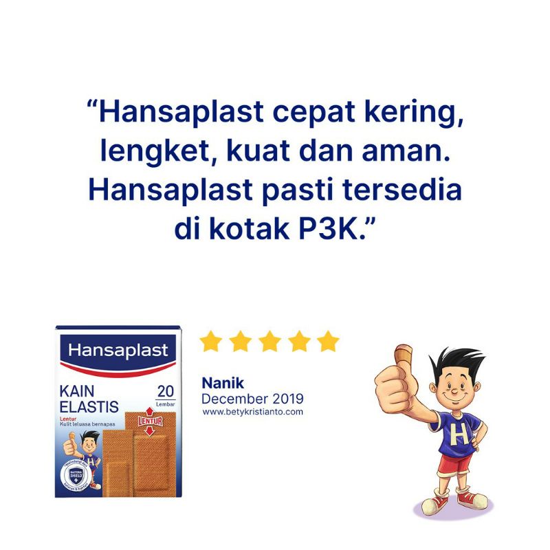 Jual HANSAPLAST PLASTER KAIN ELASTIS LENTUR JUMBO & STANDAR | Shopee ...