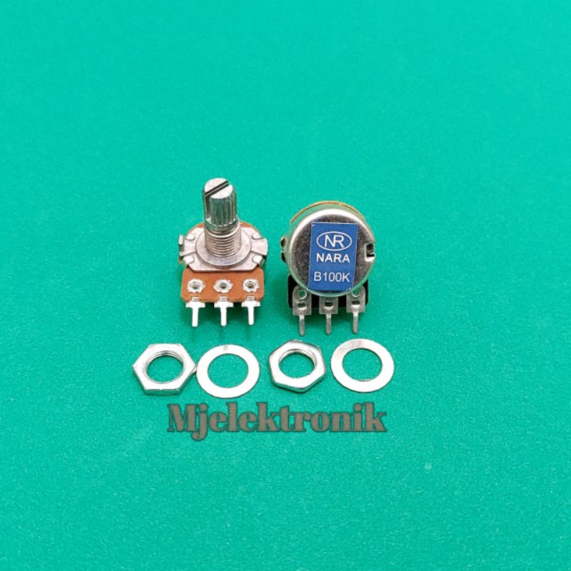 Jual Potensio mono B100K for audio Amplifier potensiometer | Shopee ...