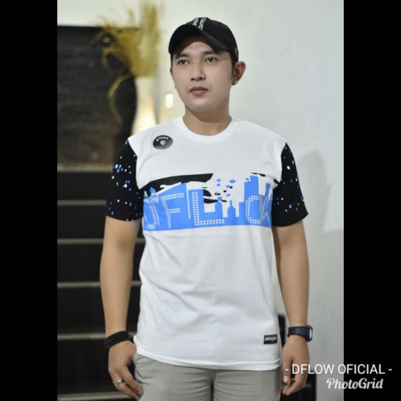 Jual Kaos Distro Pria Original Dflow Free Sticker | kaos dflow city | Shopee Indonesia