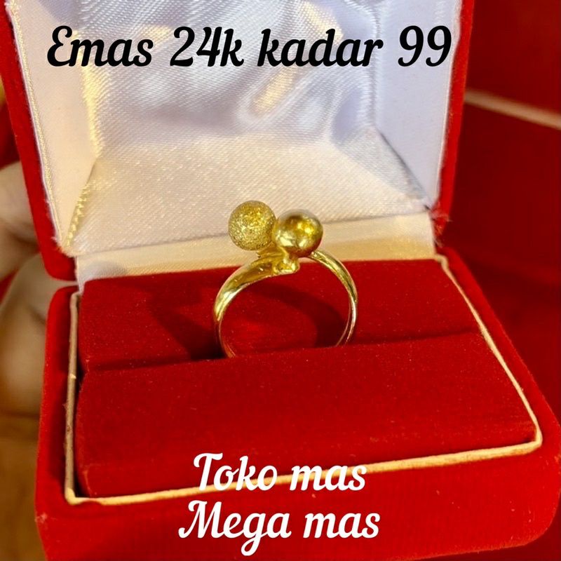 Jual cincin bola terbaru emas 99/24k | Shopee Indonesia