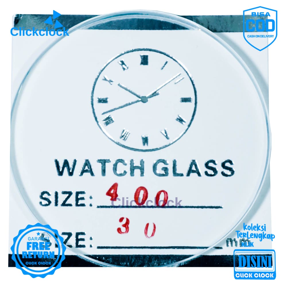 Jual Kaca Jam Kaca Bahan Aksesoris Jam PNC-400 Bagus 4 cm | Shopee ...