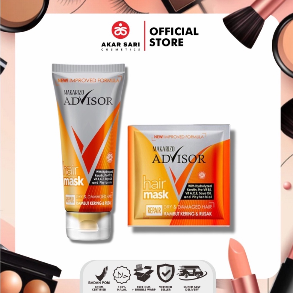 Jual MAKARIZO ADVISOR HAIR REPAIR MASK - Masker Rambut Sachet | Tube ...
