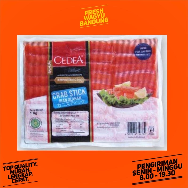 Jual CRAB STICK PREMIUM Stik Kepiting Suki Steamboat Shabu Cedea Curah ...